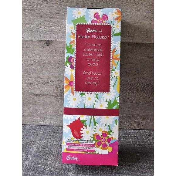 Mattel | Toys | Vtg 207 Barbie Easter Flowers Tulips Bunny Pink Basket ...